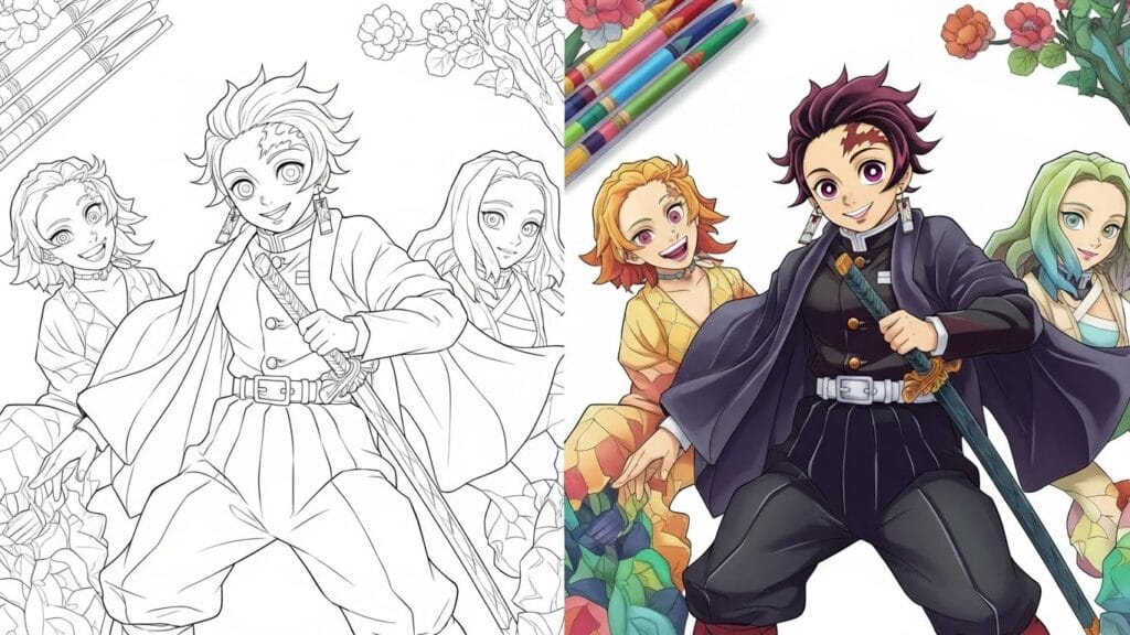 30 Demon Slayer Coloring Pages (Free PDF Printables)
