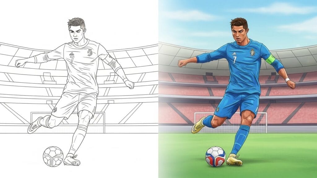 20 Cristiano Ronaldo Coloring Pages (Free PDF Printables)